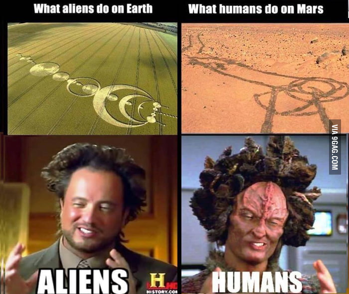 Humans and aliens - 9GAG