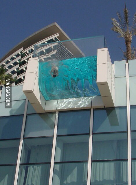 An incredible hanging pool - 9GAG