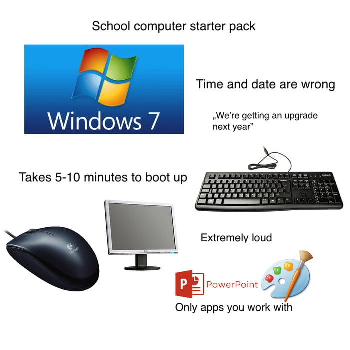 School computer starter pack - 9GAG