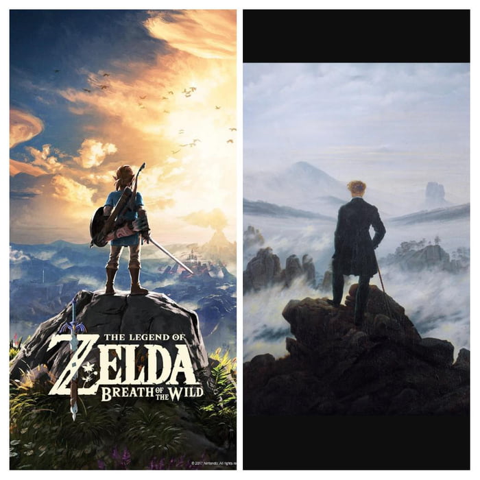 Possible inspiration for BOTW cover: Wanderer Above the Sea of Fog. - 9GAG