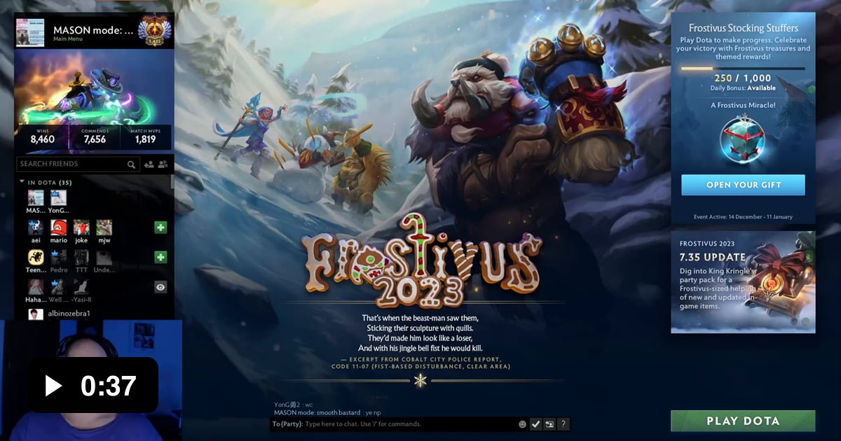 Dota 2 rolled out its ban wave, gift-wrapped. - 9GAG