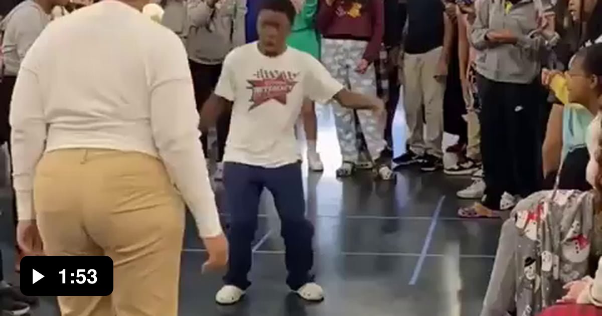 Students Challenge Teacher to A Dance Off, and She Wins! - 9GAG