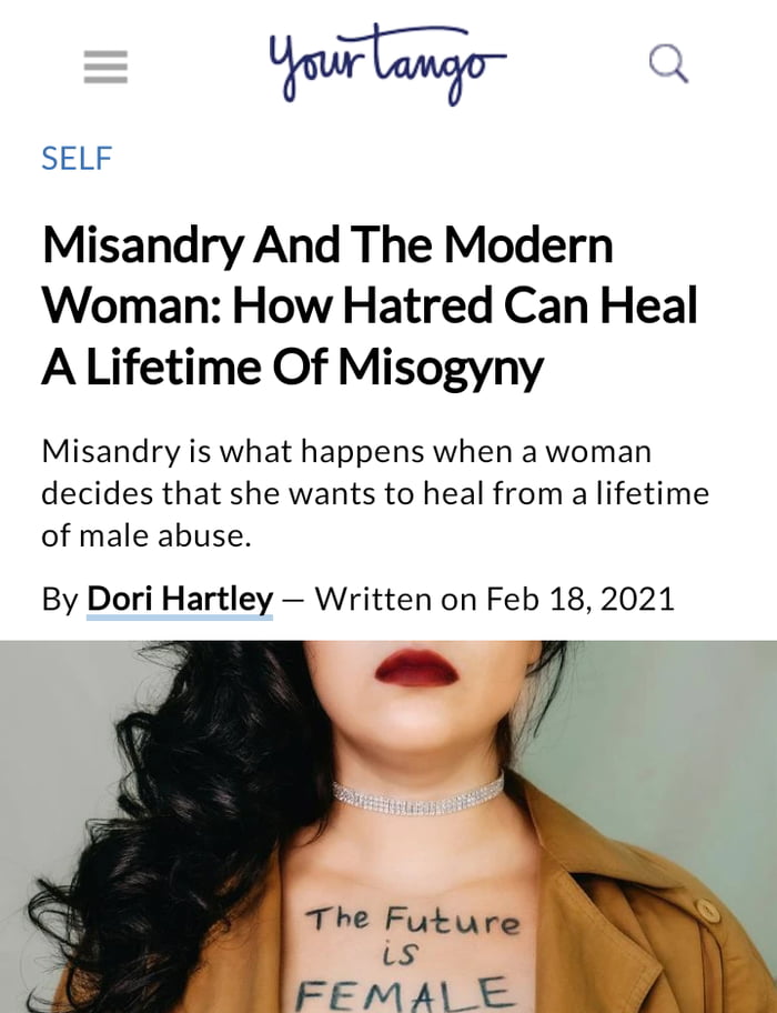 Imagine promoting misandry like this. One of the most outrageous ...