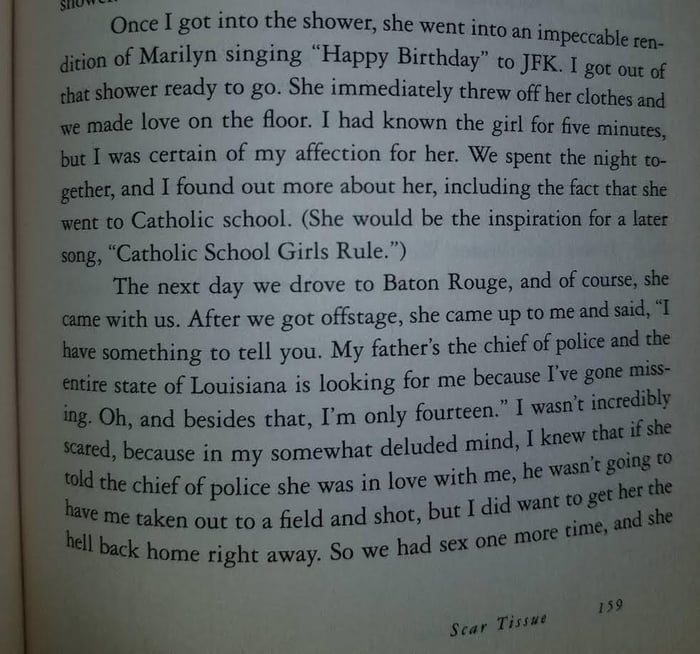 In a lesser known 2004 published book, the lead singer of the Red Hot ...