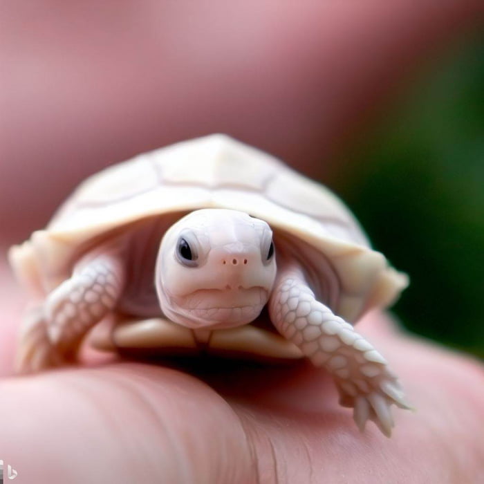 Small sized albino turtle - 9GAG