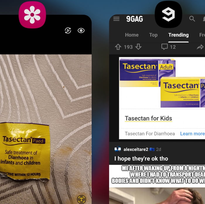 Took a photo of medicine for my kid... advert shows up on 9gag. They see everything. - 9GAG