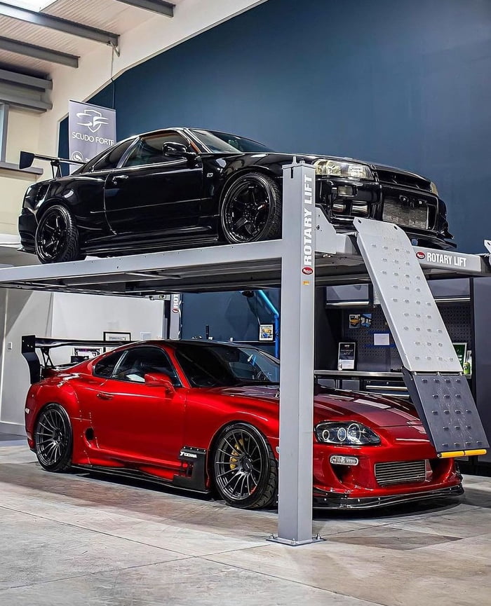 Nissan GT-R R34 & Toyota Supra - 9GAG
