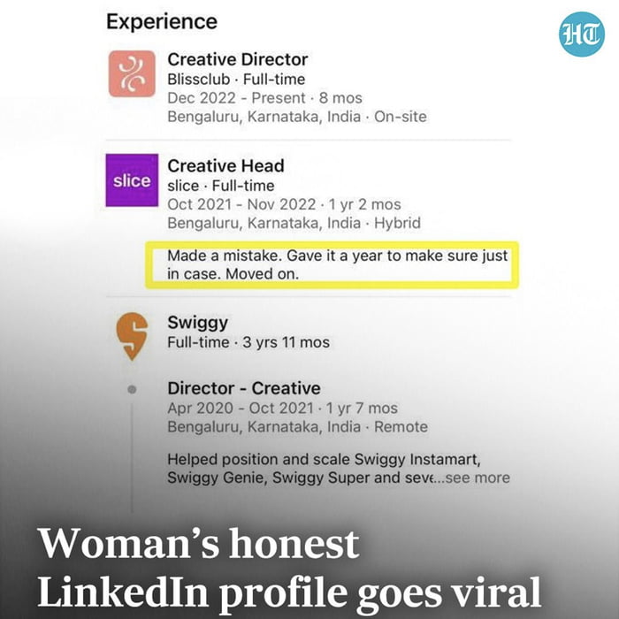 Brutally honest LinkedIn profile 😂😂 - 9GAG