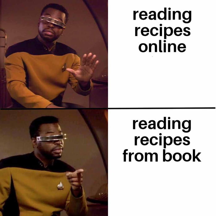 It's just interesting to read a book full of recipes and follow it. No ...