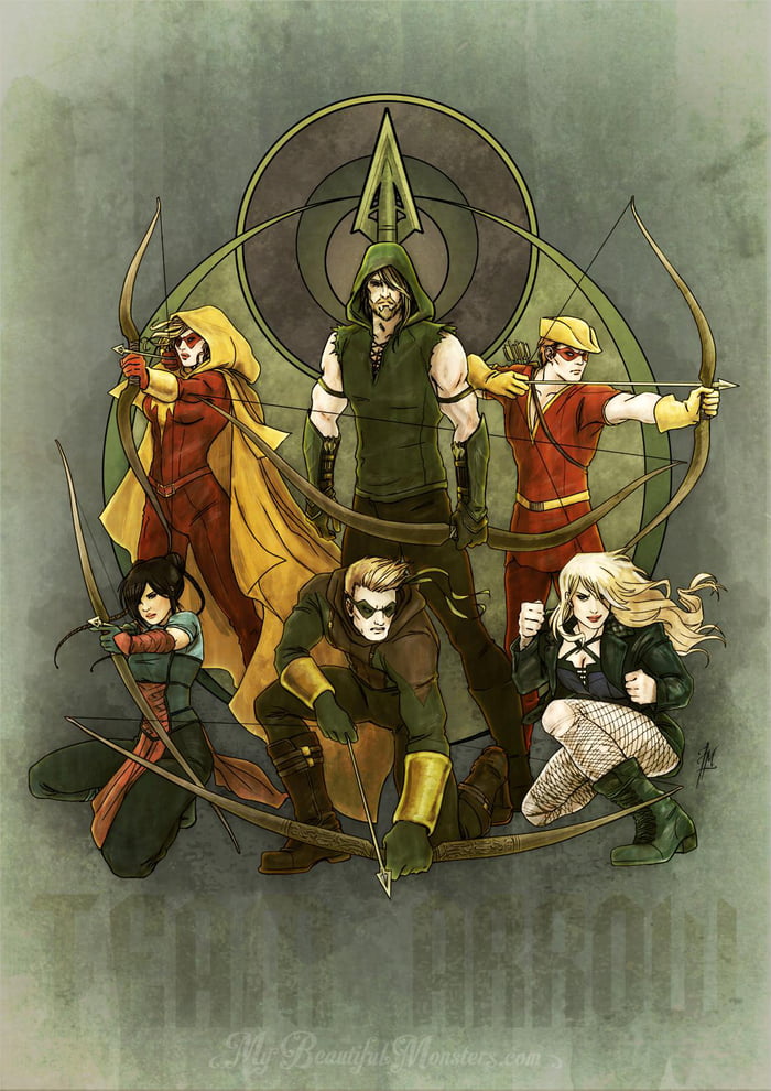 Team Arrow (Lily McDonnell, commissioned, 2017) - 9GAG
