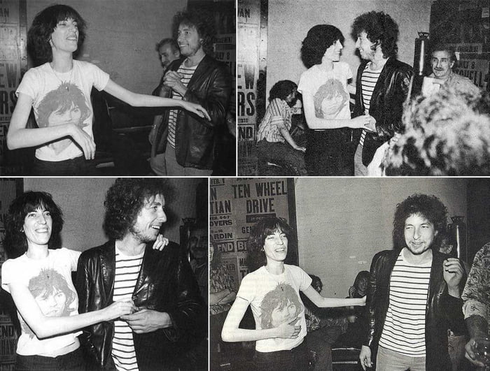 Bob Dylan clearly smitten by Patti Smith (1975) - 9GAG