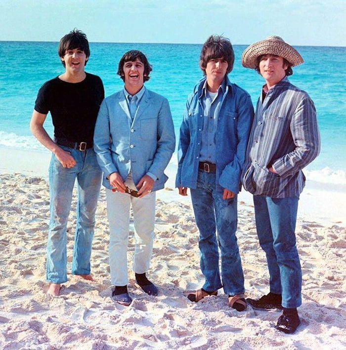 The Beatles in the Bahamas for the filming of Help, 1965. - 9GAG