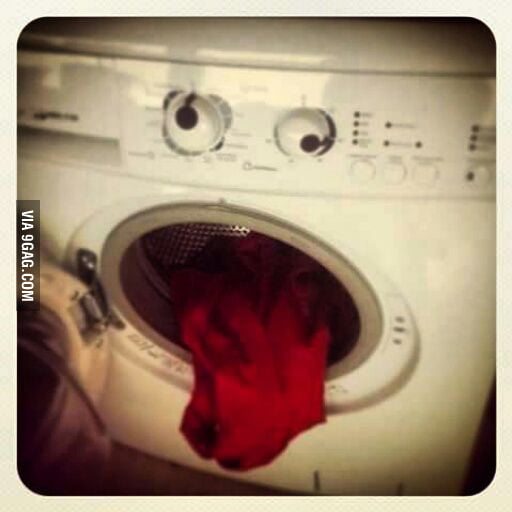 Washing machine expressing - about to cut its tongue. - 9GAG