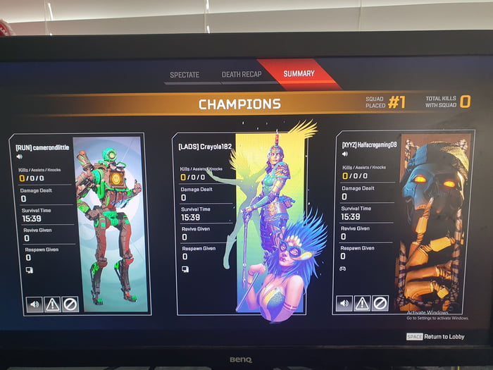 Takes skill to achieve this and there should be a badge. The pacifist ...