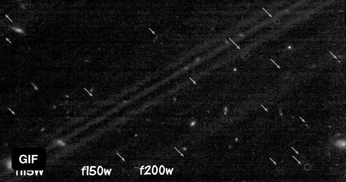 JWST fun fact: Long exposures get hit by cosmic rays - the result after STScI processing to ...