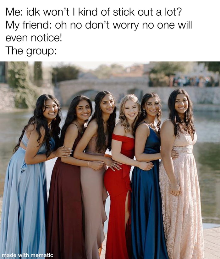 Probably should have worn a more neutral dress - 9GAG