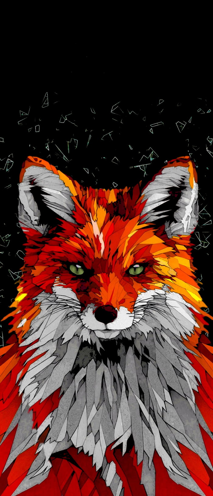 Fox Geometric wallpaper - 9GAG