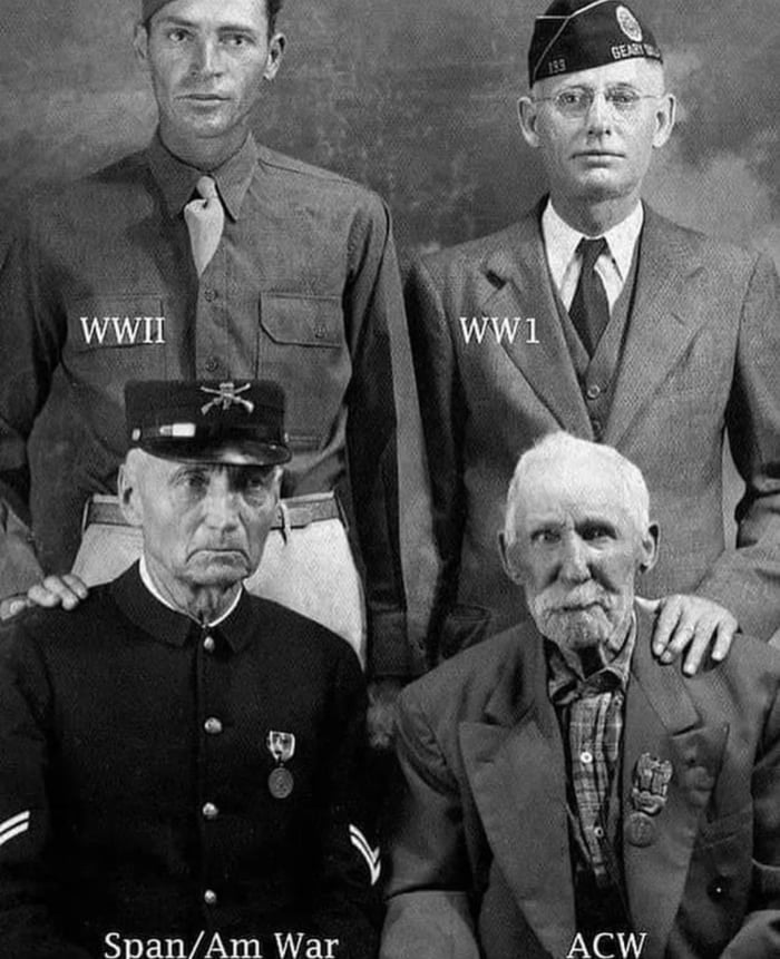 Four generations of soldiers in one picture - 9GAG