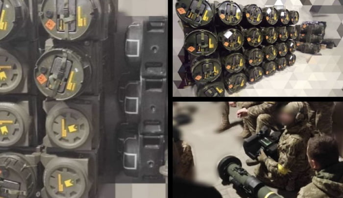 A new supply of British NLAW and American FGM-148 "Javelin" anti-tank ...