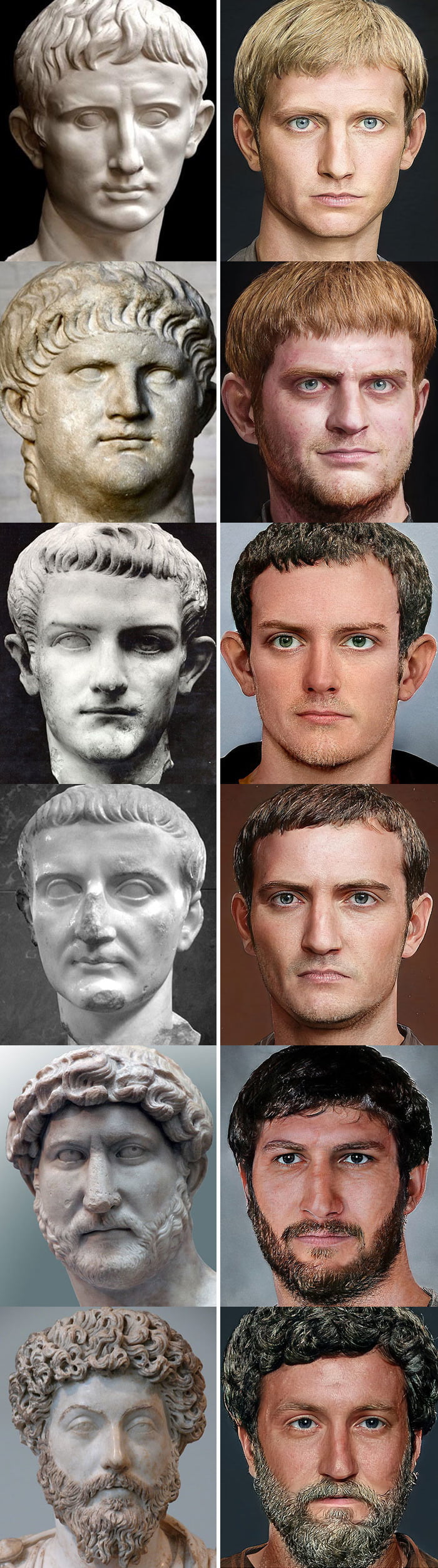 Augustus, Nero, Caligula, Tiberius, Hadrian and Marcus Aurelius. An ...