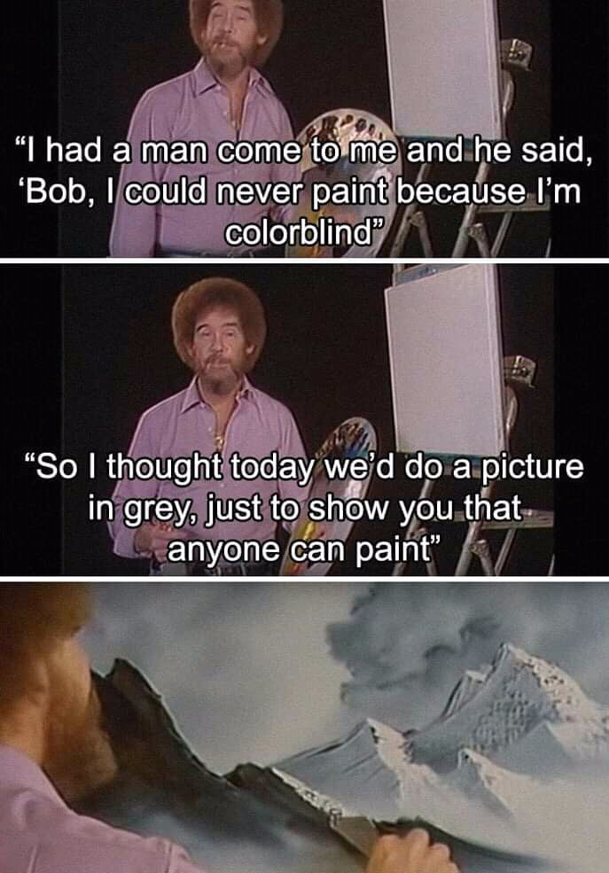 Bob Ross rocks - 9GAG