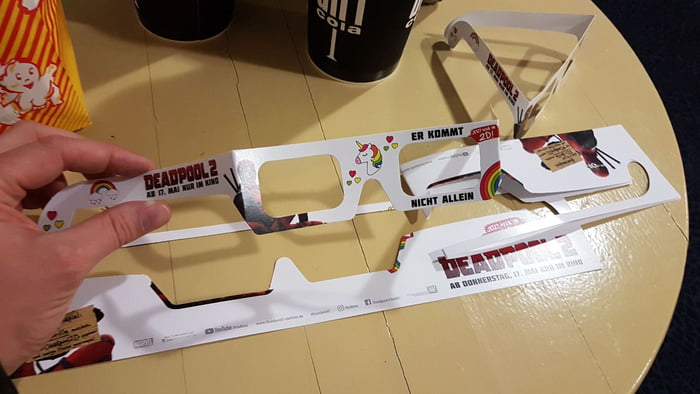 Oh my God the official Deadpool 2 2D Glasses - 9GAG