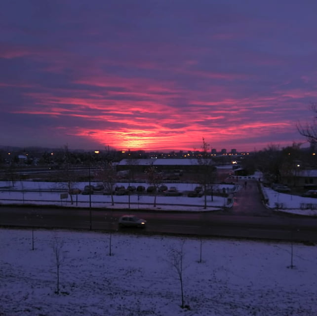 A sunset in East Europe December 2017 - 9GAG