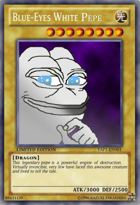 Blue eyes White Pepe - 9GAG