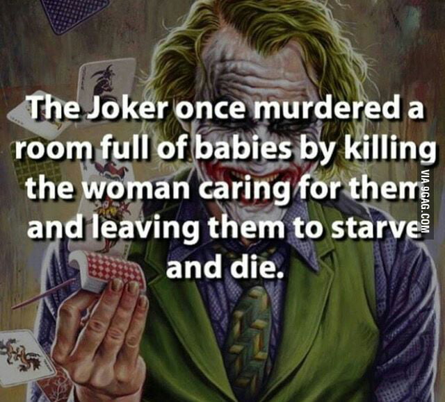 To all you edgy people who find the joker cool - 9GAG