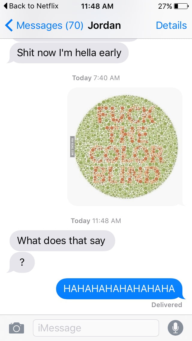 This earlier post helped me make a great meme with my colour blind ...