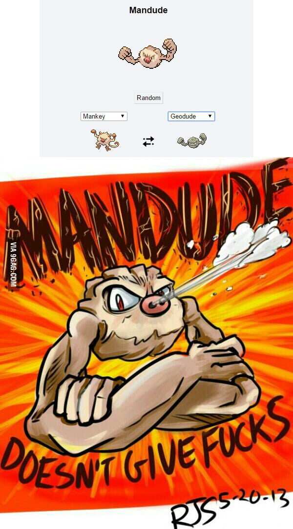 Behold the manliest Pokemon: MANDUDE - 9GAG