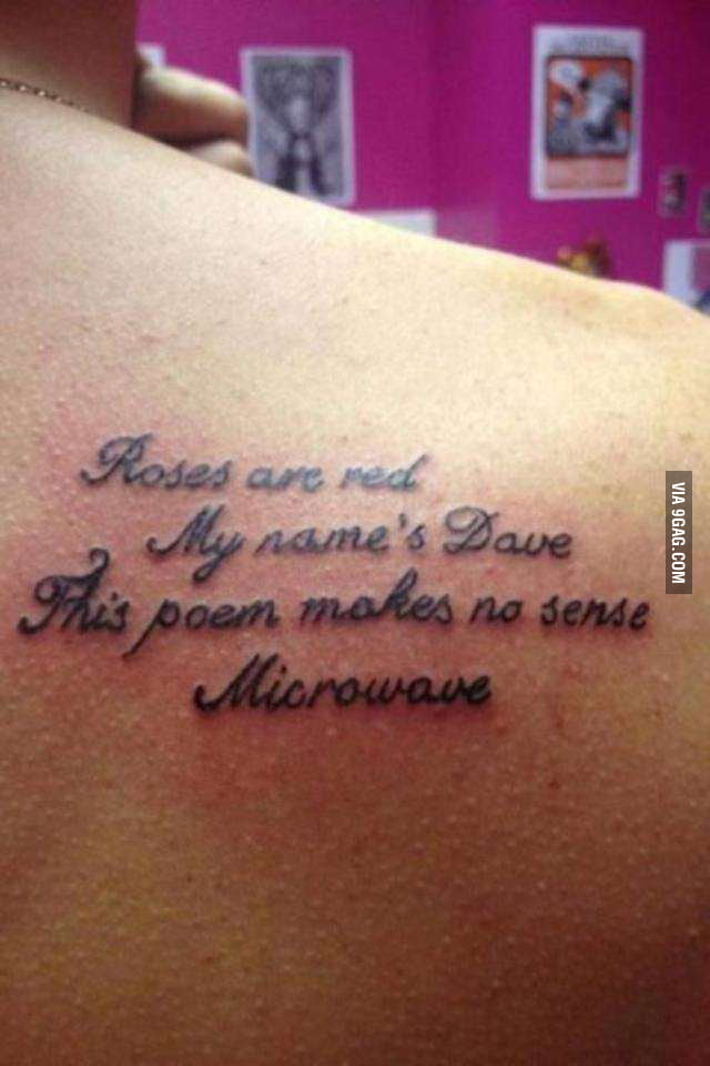 Best tattoo/poem ever - 9GAG