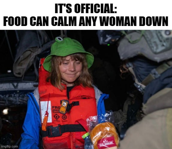 First time we have ever seen Greta happy is with the IDF. Truly amazing ...