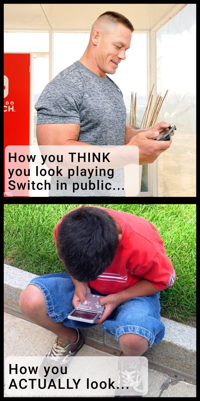 The harsh reality of portable gaming posture. - 9GAG