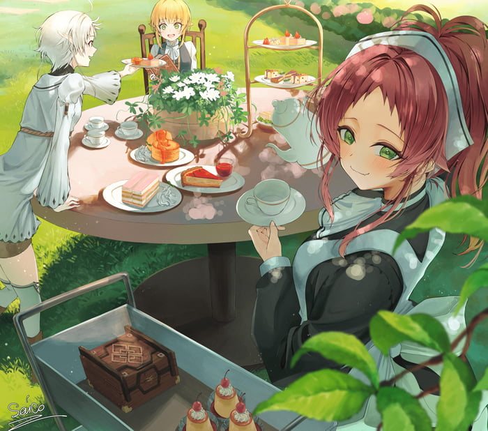 Enjoying a lovely afternoon tea with delightful company and delicious ...