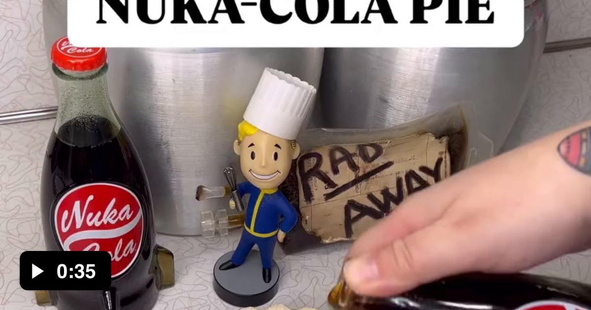 Nuka Cola pie based on a recipe in the game. It's actually really good ...