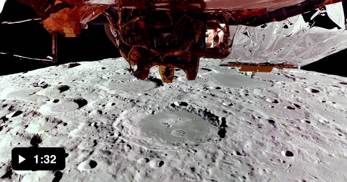 New footage from above the Moon captured by Firefly’s lunar lander - 9GAG