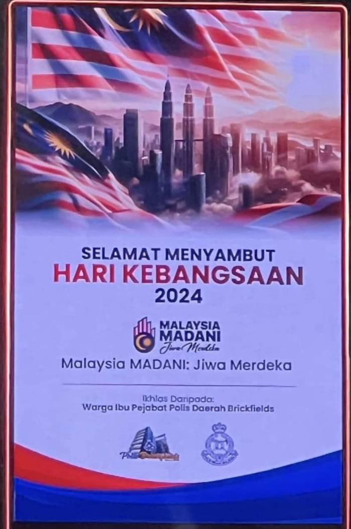 Tiada apa yang pelik..hanya sekeping poster kemerdekaan yang direka ...