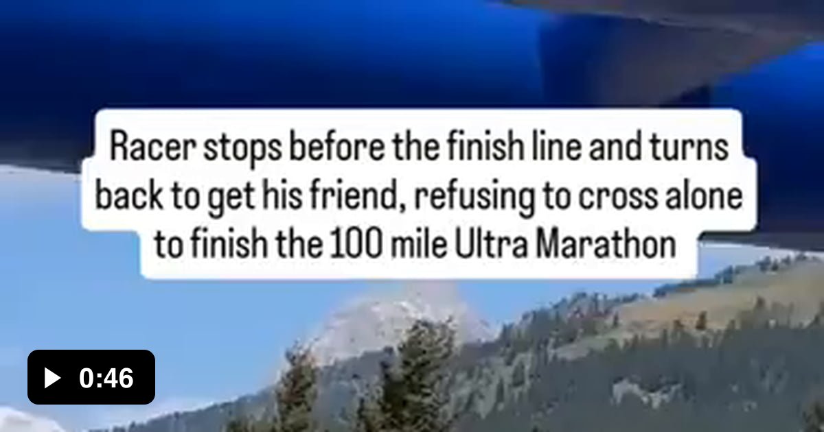 He waits for his three friends to cross the finish line of the Ultra ...