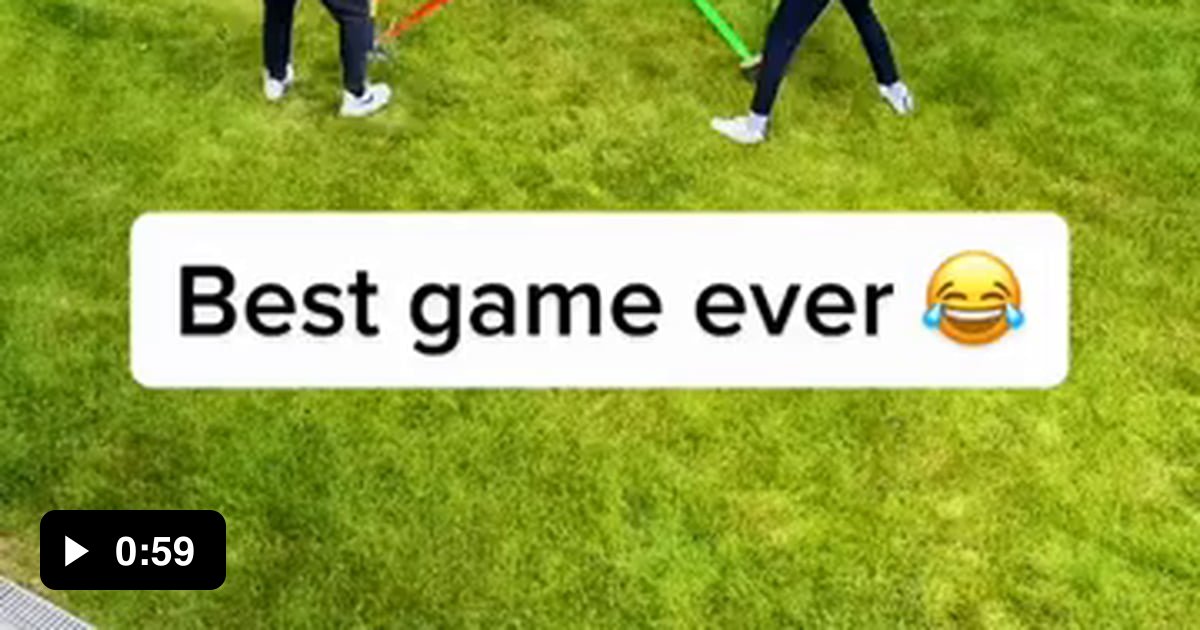 Intense backyard broom game with friends - 9GAG