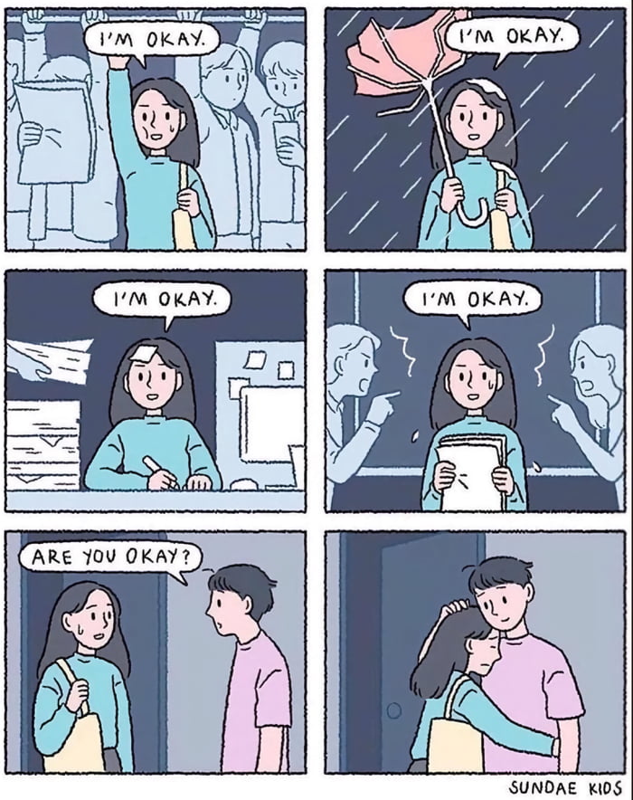 She's okay now - 9GAG