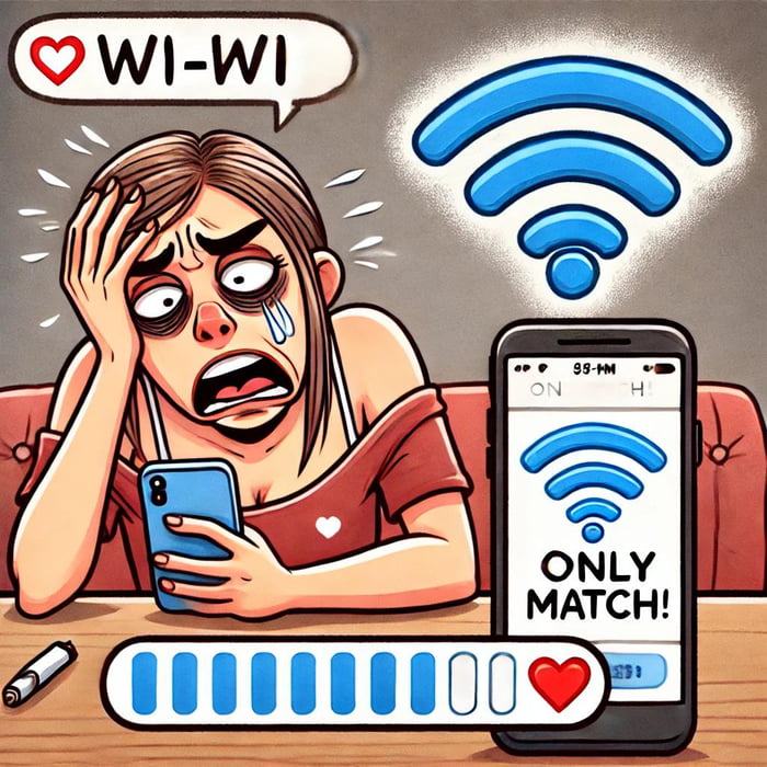 When you’re Swiping for the 100th time & you’re only match is your WI-FI Signal 😳 - 9GAG