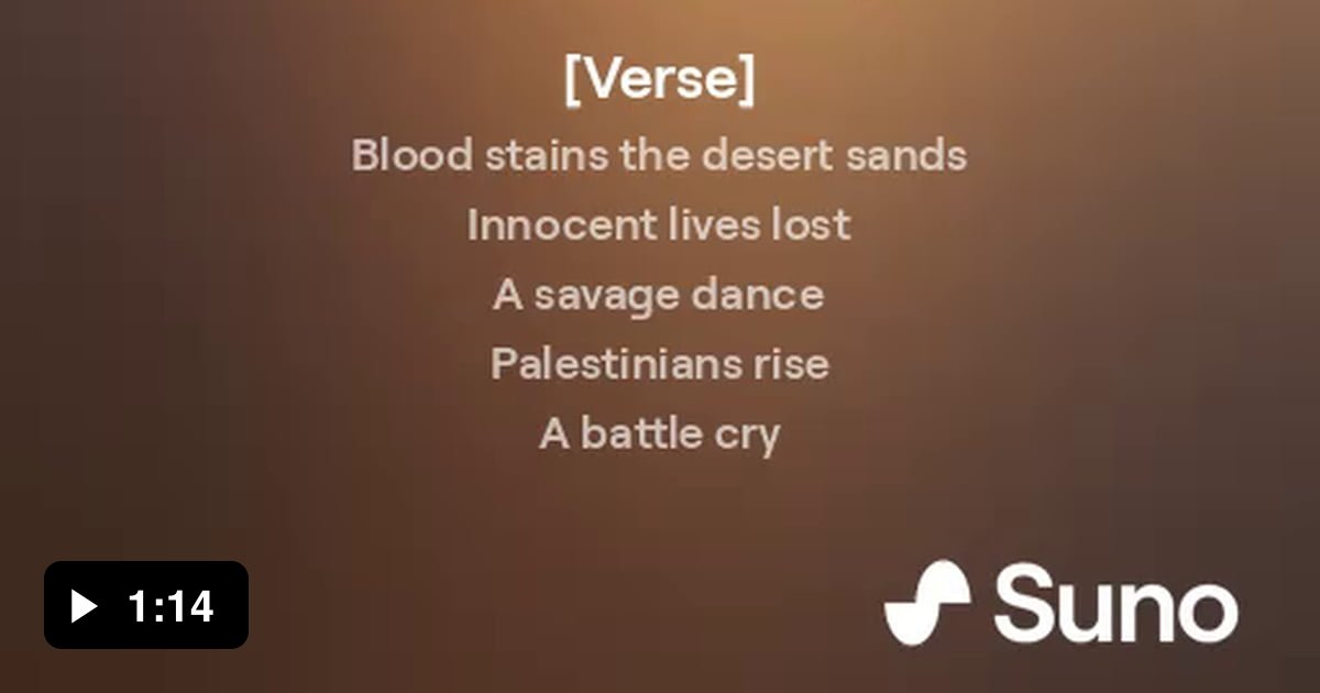 So this is a Metal song "The Gaza Inferno" - Animated Lyrics video ...
