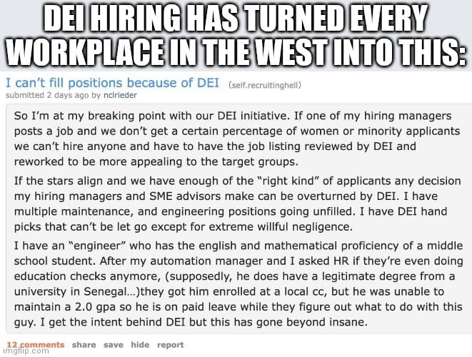 DEI = cancer for the society - 9GAG