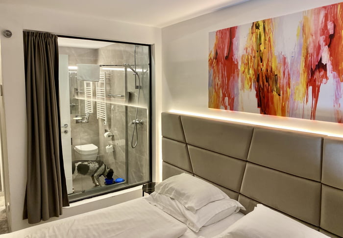 Ever wanted zero control over your bathroom privacy? - 9GAG