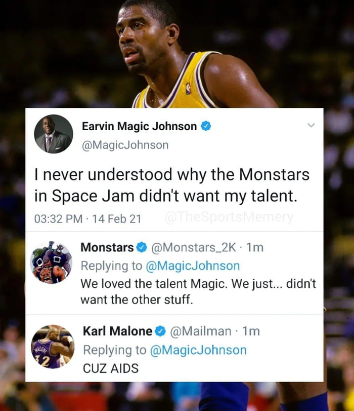 The movie would’ve been so much better if the Monstars gave Jordan aids. - 9GAG