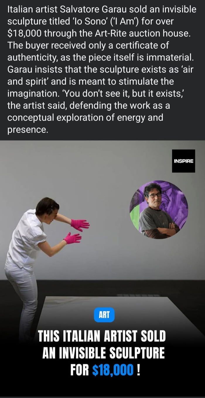 At this stage Im a great Artist too but I only need customers that buys my invisible arts.. - 9GAG