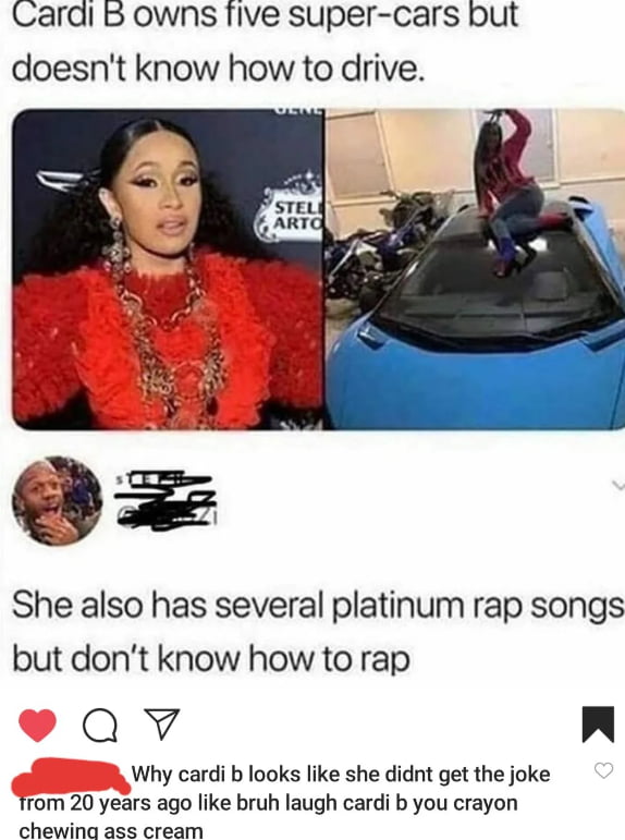 The name Cardi B is offensive on its own - 9GAG