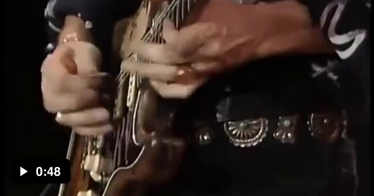 Stevie Ray Vaughan breaks a guitar string while performing and effortlessly swaps guitars mid ...