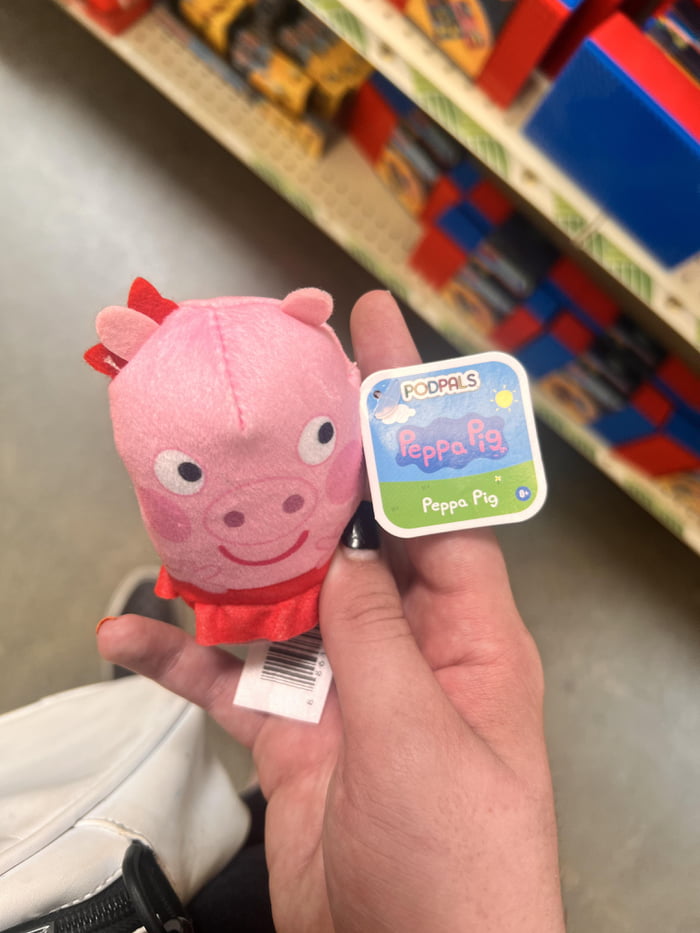 Peppa pig has seen something (this is an official mini plush at Dollar ...